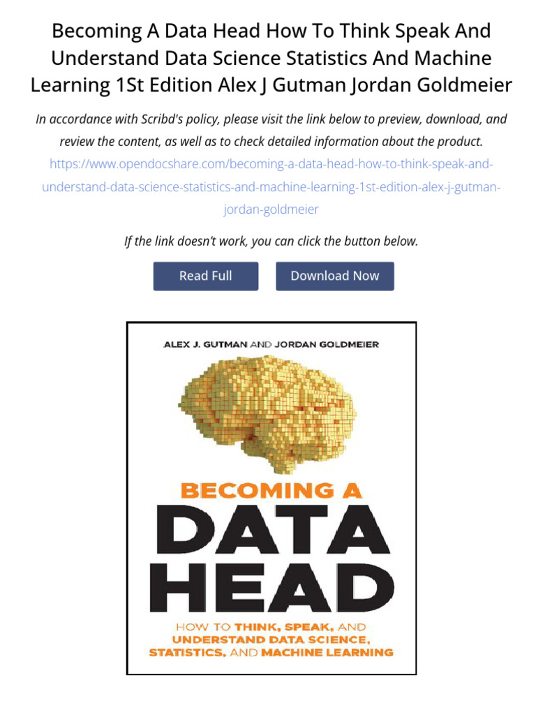 Becoming a Data Head How to Think Speak and Understand Data Science ...