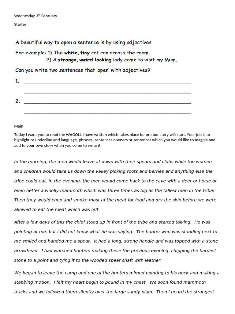 English Wednesday 2 | PDF