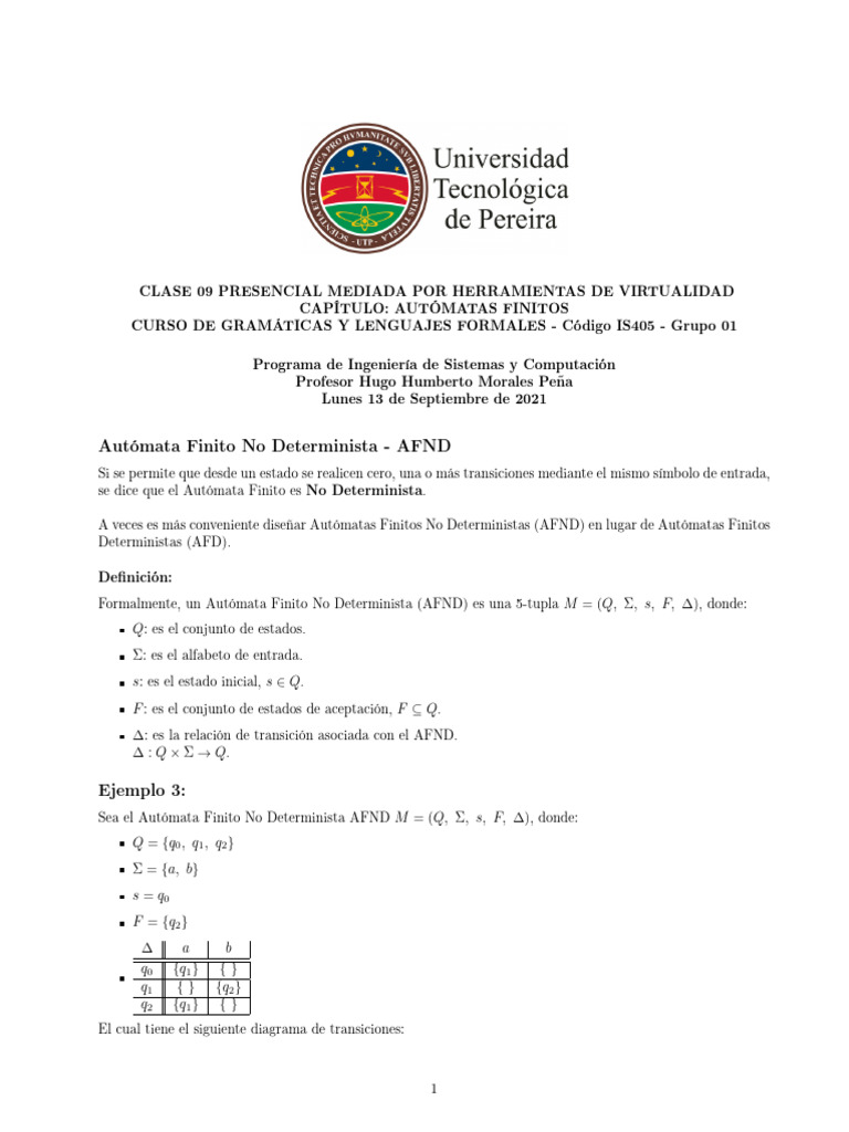 Apuntes_Clase09_GramaticasYLenguajesFormales_Septiembre13de2021 | PDF ...
