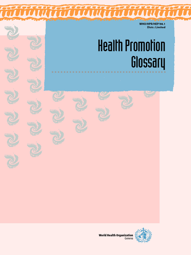 Nutbeam Glossary 1998 | PDF | Health Promotion | Empowerment