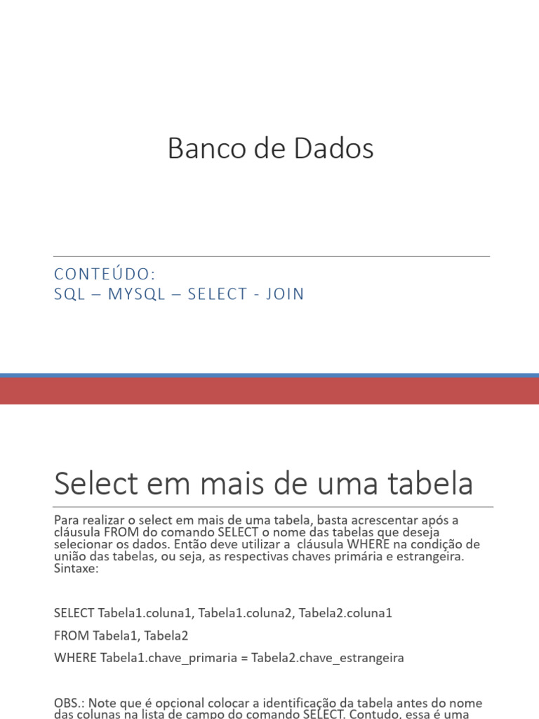 slide_join_20251031-1827_20251106-0809 | PDF | Bancos de dados | Gestão ...