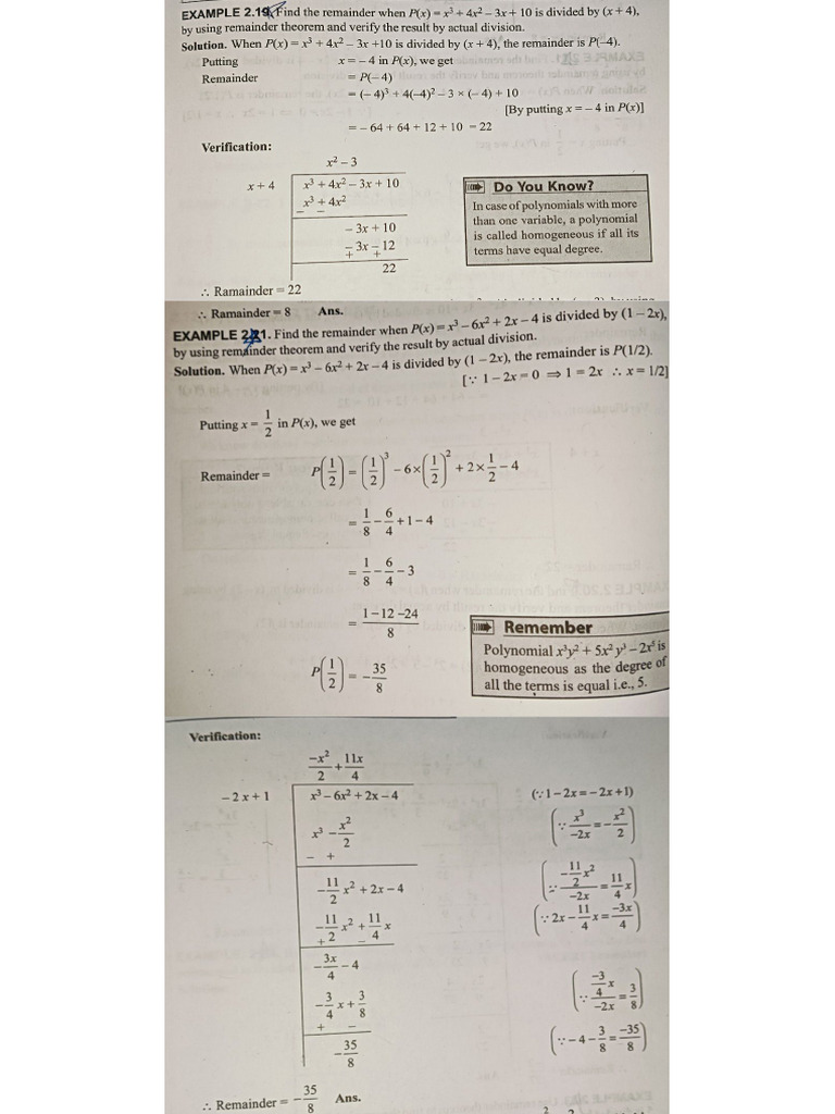 Ch-2 POLYNOMIALS class 9th MIQ | PDF