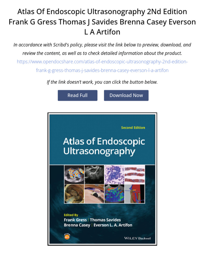 Atlas of Endoscopic Ultrasonography 2nd Edition Frank G Gress Thomas J ...