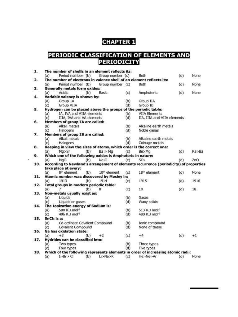 2nd Year Chemistry Full Book MCQS | PDF