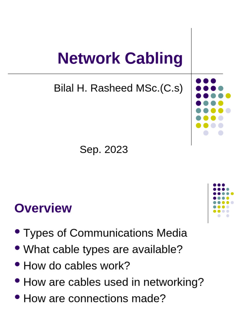 Network Cabling 0 | PDF | Coaxial Cable | Telecommunications Equipment