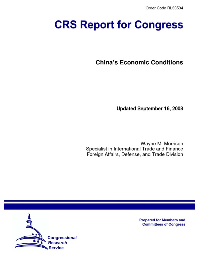 China's Economic Conditions Sep2008 | PDF | Purchasing Power Parity ...