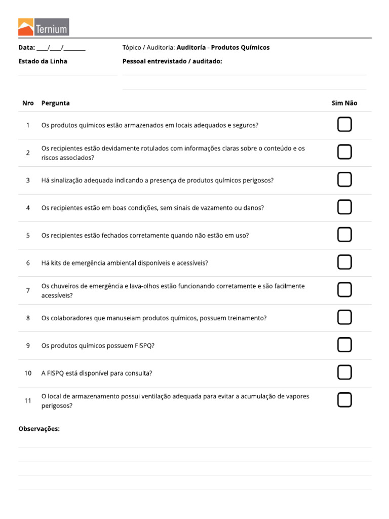AVS - Produtos Quimicos | PDF
