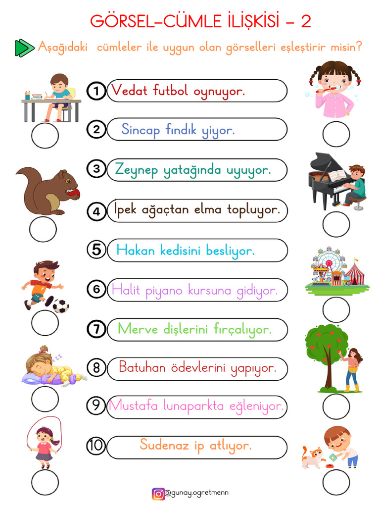 Gorsel Cumle Iliskisi Etkinligi 2 | PDF