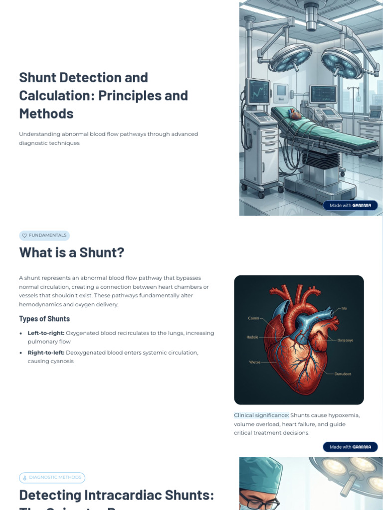 Shunt Detection: Principles & Methods | PDF | Circulatory System ...