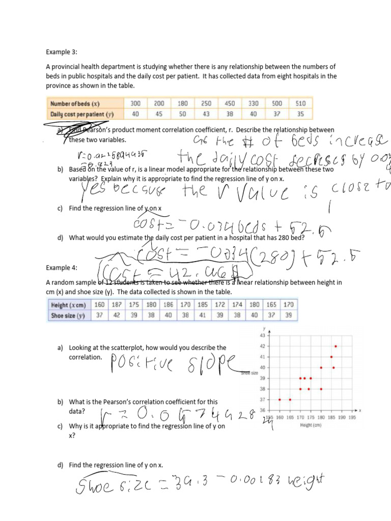 Correlation and Regression Analysis Examples | PDF | Regression ...