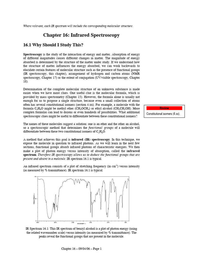 Understanding Infrared Spectroscopy | PDF | Electromagnetic Radiation ...