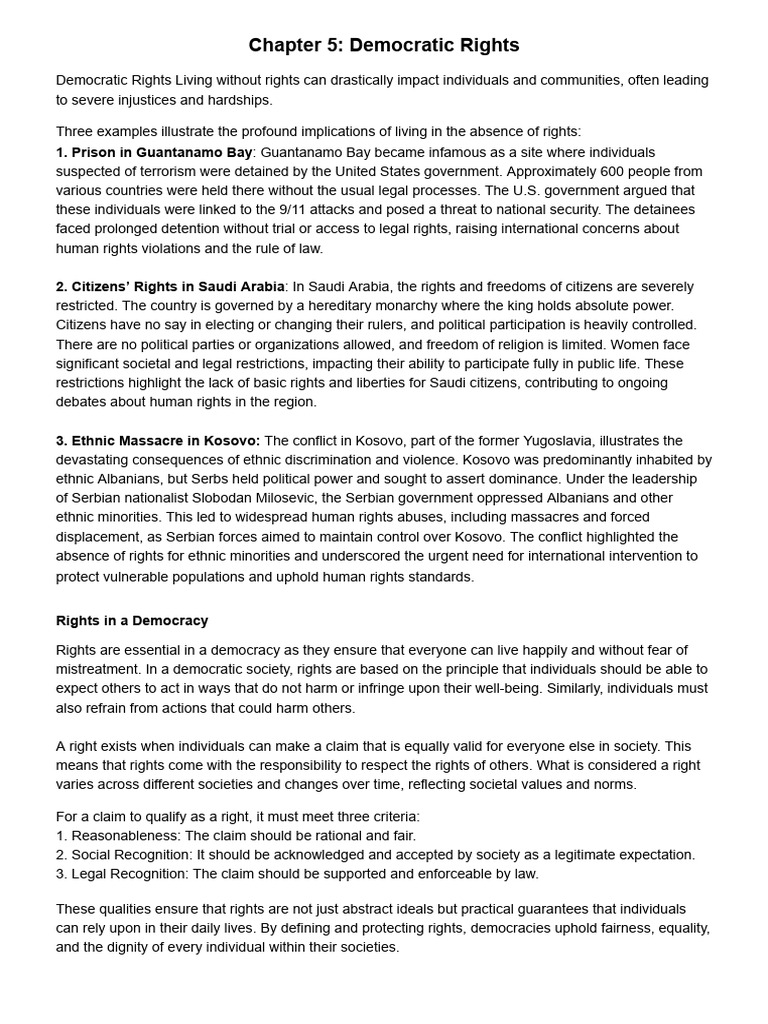 Democratic Rights | PDF | Democracy | Political Ideologies