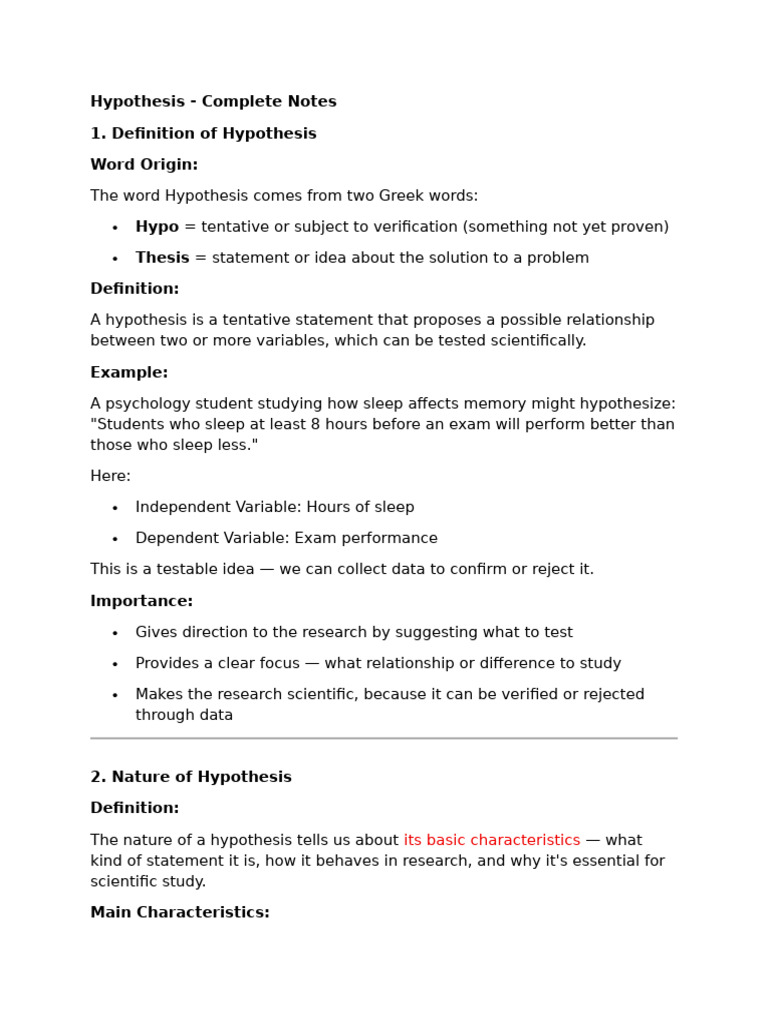 Understanding Hypothesis: Key Concepts | PDF | Hypothesis | Statistics