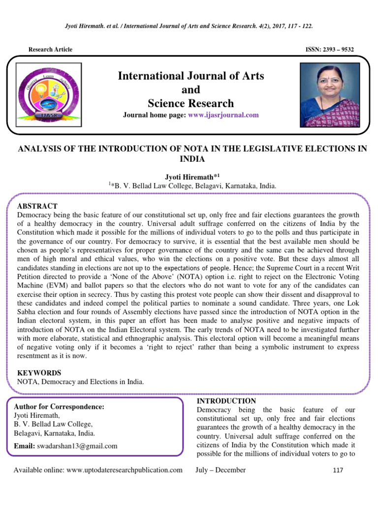 NOTA 6 | PDF | Voting | Elections