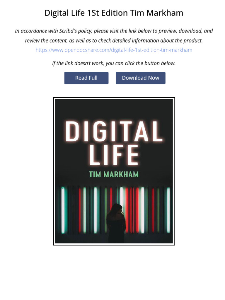 Digital Life 1st Edition Tim Markham | PDF | Knowledge | Books