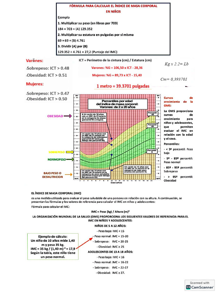 Formula Ict Niños | PDF