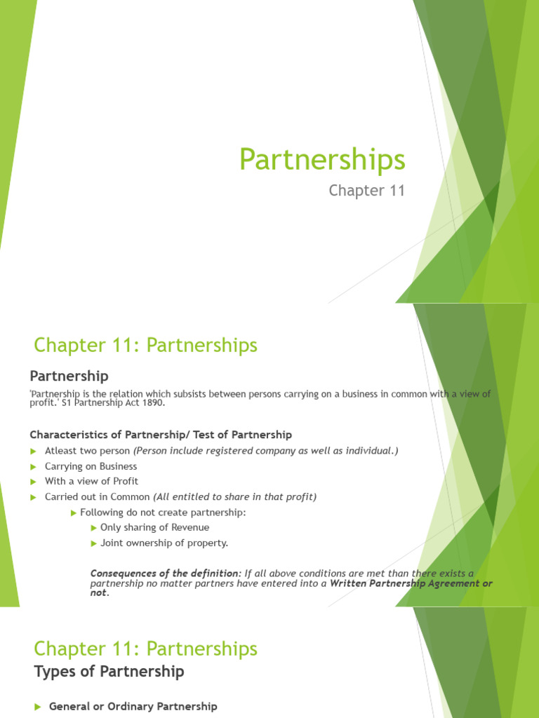 Partnerships 11 | PDF | Partnership | Limited Liability Partnership