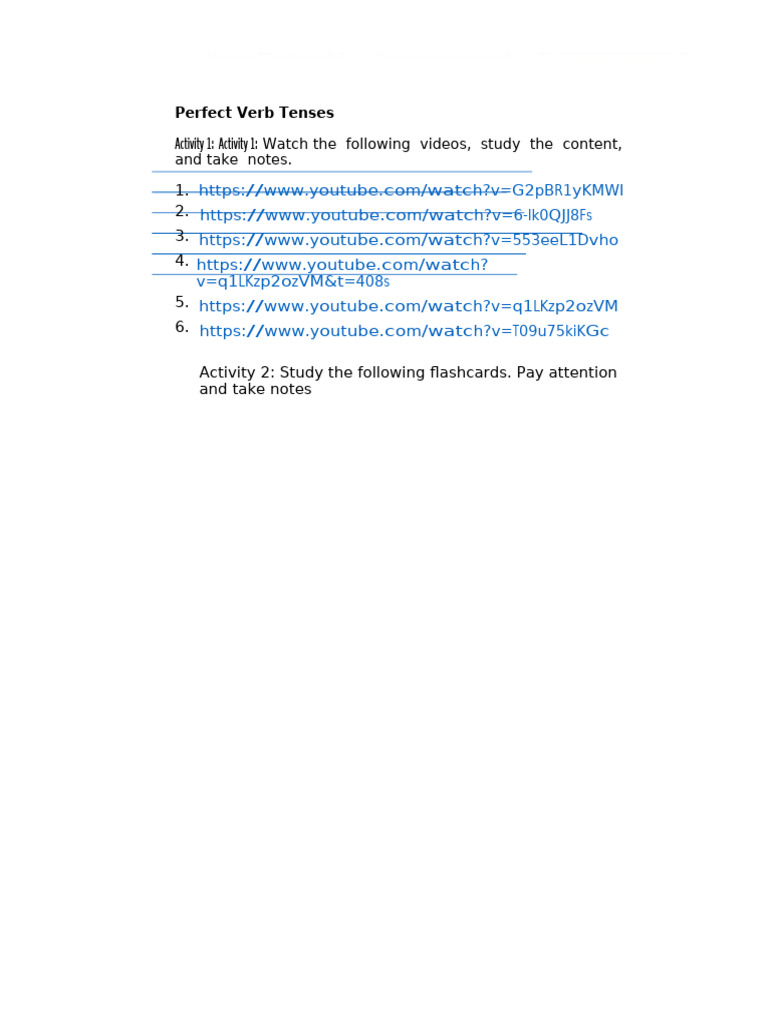 Perfect Verb Tenses for Beginners | PDF | Language Mechanics ...
