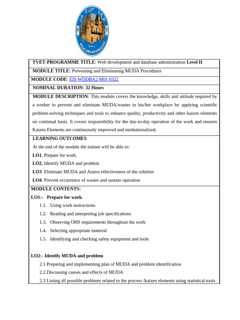 Prevent Muda Procedures | PDF | Occupational Safety And Health | Business