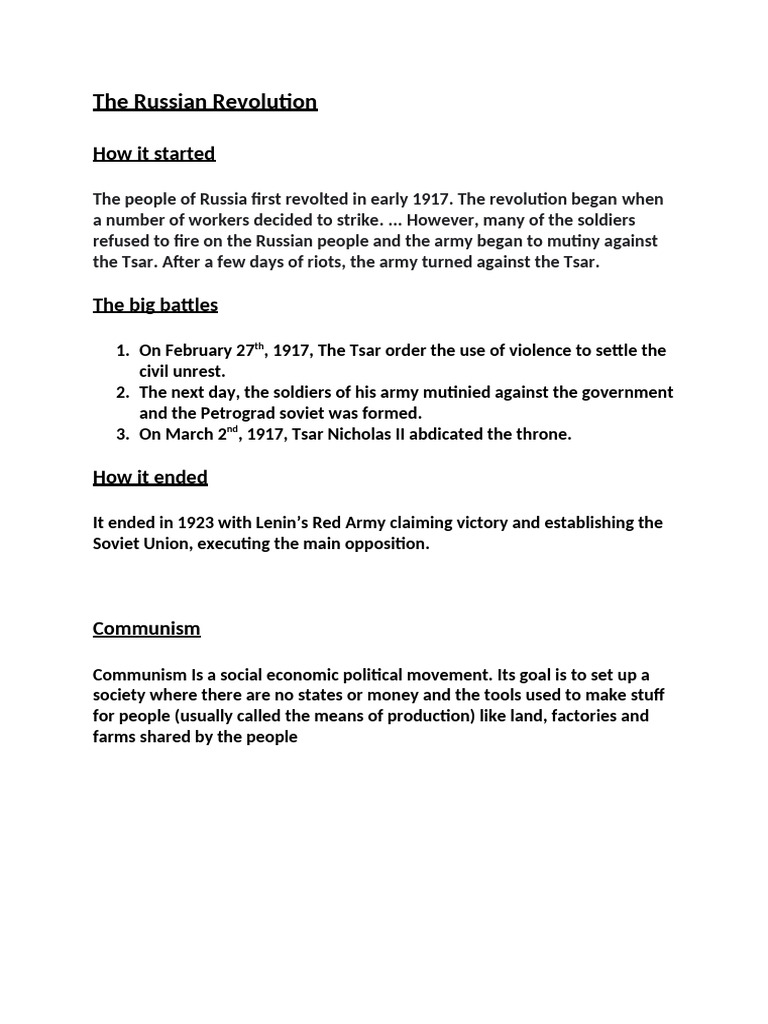 The Russian Revolution | PDF