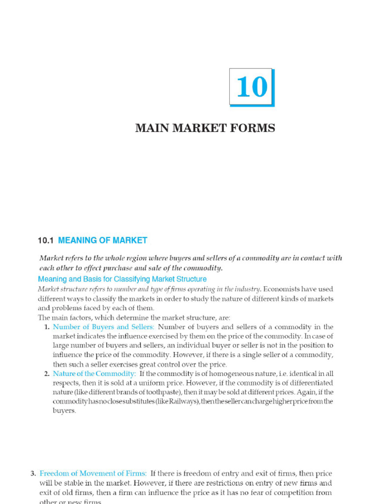 Main Market Forms | PDF