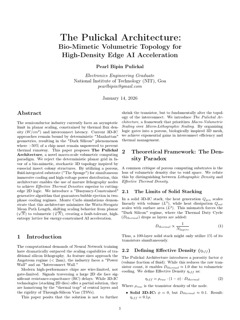 The Pulickal Architecture: Bio-Mimetic Volumetric Topology for High ...