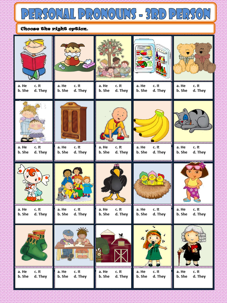 Pronoun Selection Practice Quiz | PDF