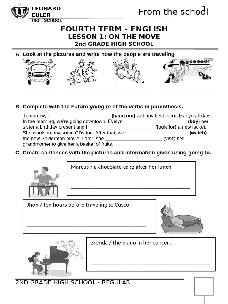 English Lesson: Future Tense Activities | PDF