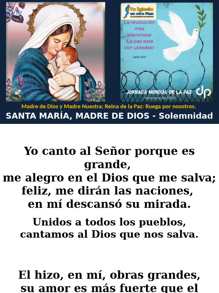 Solemnidad de Santa María, Madre de Dios | PDF | María, madre de Jesús ...