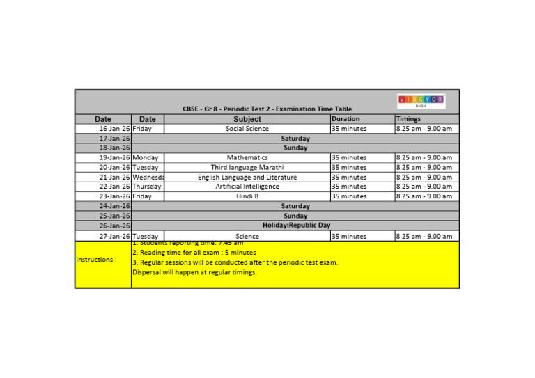 Annexure 1. a. 2 Cbse_vh_grade 8_pt 2_tt_ay 25-26 | PDF
