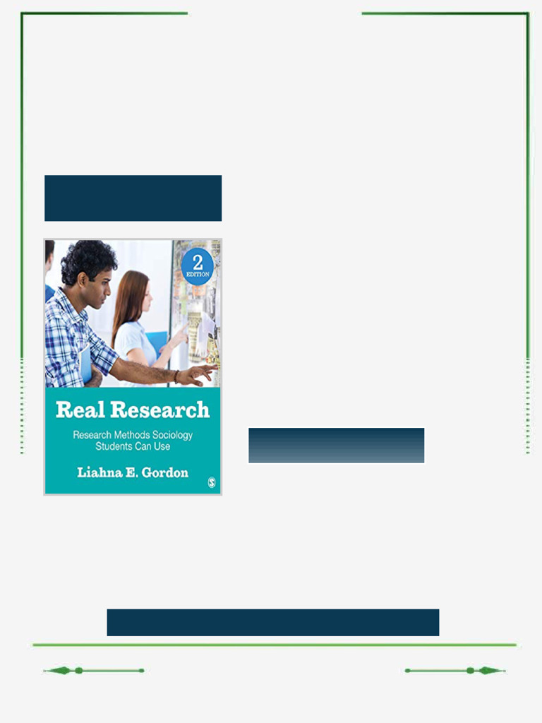 Real Research: Research Methods Sociology Students Can Use Liahna E ...