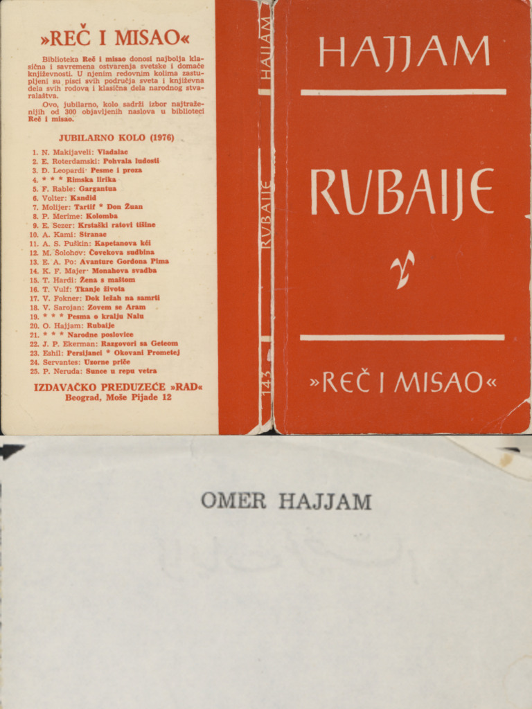 Rubaije (Omer Hajjam 1976.) | PDF
