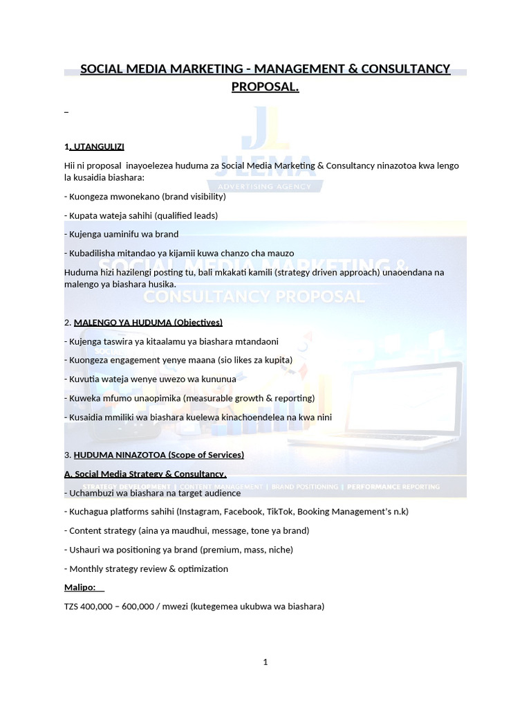 Social Media Marketing Proposal | PDF | Multimedia | Business