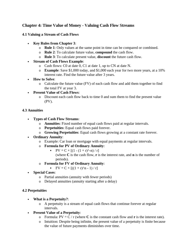 Chapter 4 FIRE 311 | PDF | Present Value | Financial Services