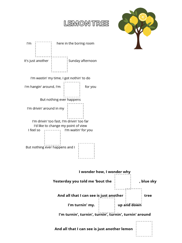 Lemon Tree lyrics_20250916_164615_0000 | PDF