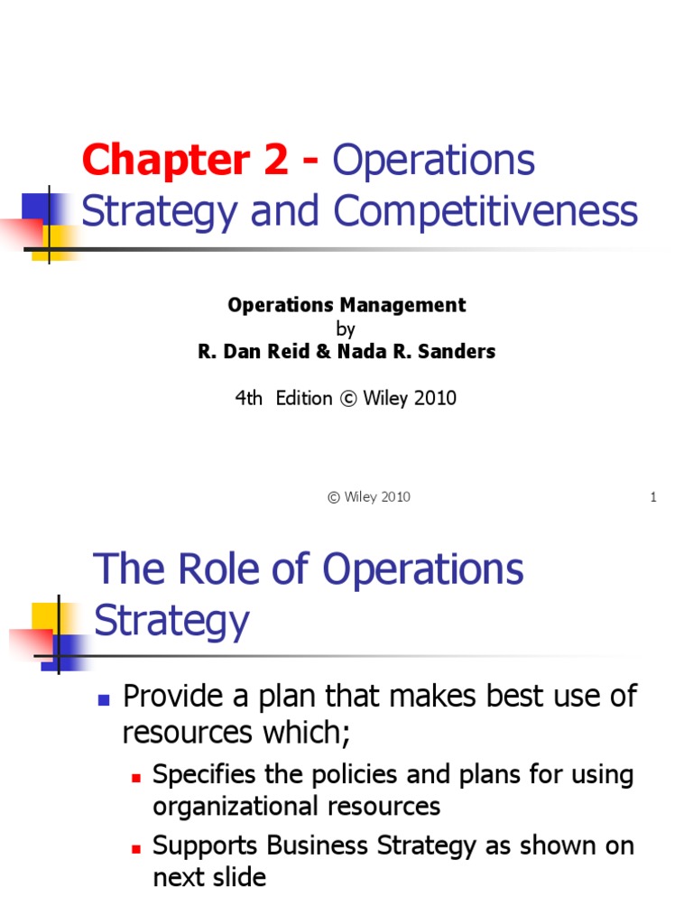 Operations Strategy and Competitiveness-Ch02 | PDF | Strategic ...