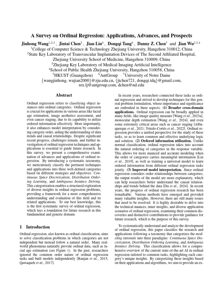 Ordinal Regression Survey | PDF | Statistical Classification | Regression Analysis