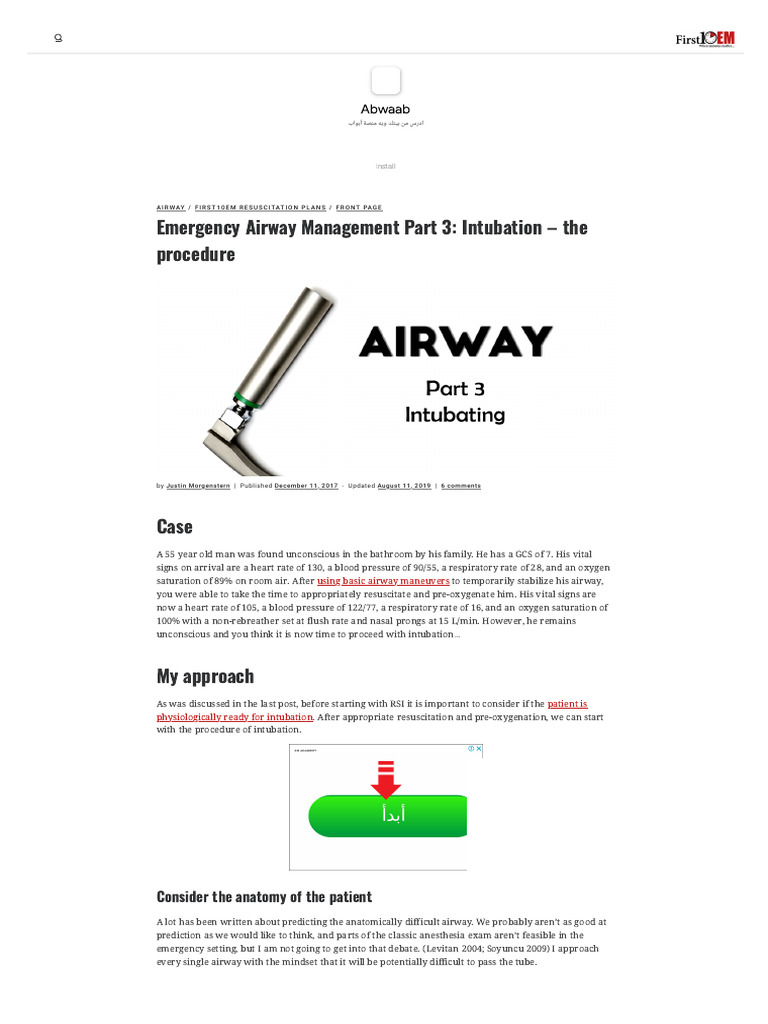 Emergency Airway Management Part 3_ Intubation - The Procedure ...
