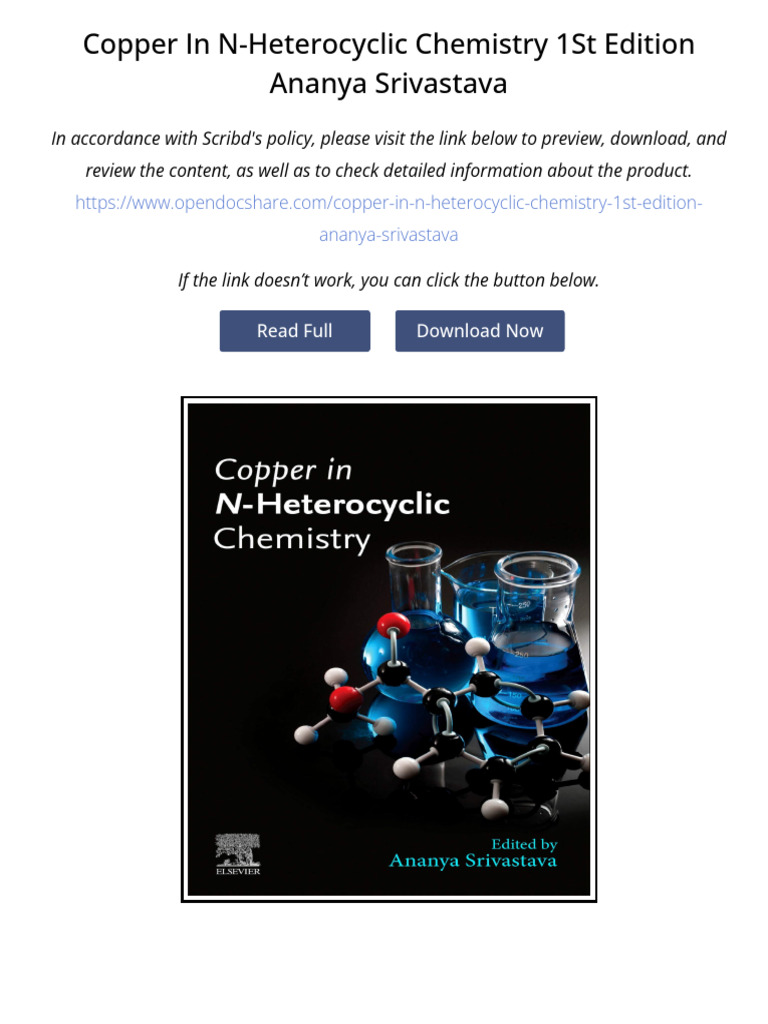 Copper in N-Heterocyclic Chemistry 1st Edition Ananya Srivastava | PDF