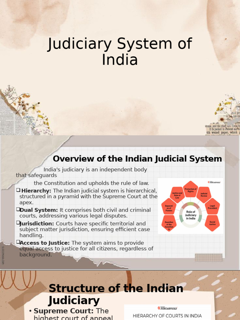 Overview of India's Judicial System | PDF | Supreme Courts | Jurisdiction