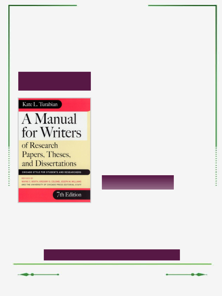 A Manual for Writers of Research Papers Theses and Dissertations ...