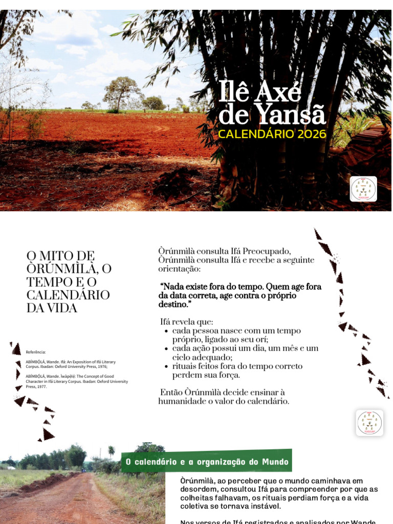 Calendário Sagrado de Yansã 2026 | PDF