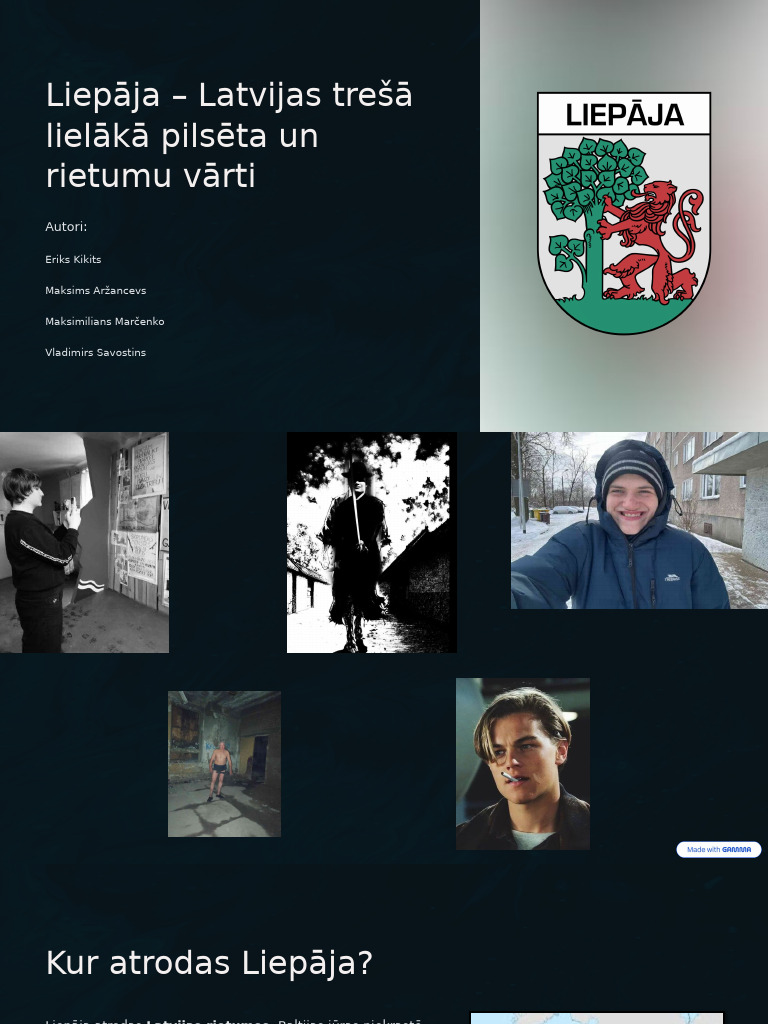 Liepaja Latvijas Tresa Lielaka Pilseta Un Rietumu Varti VSEK | PDF