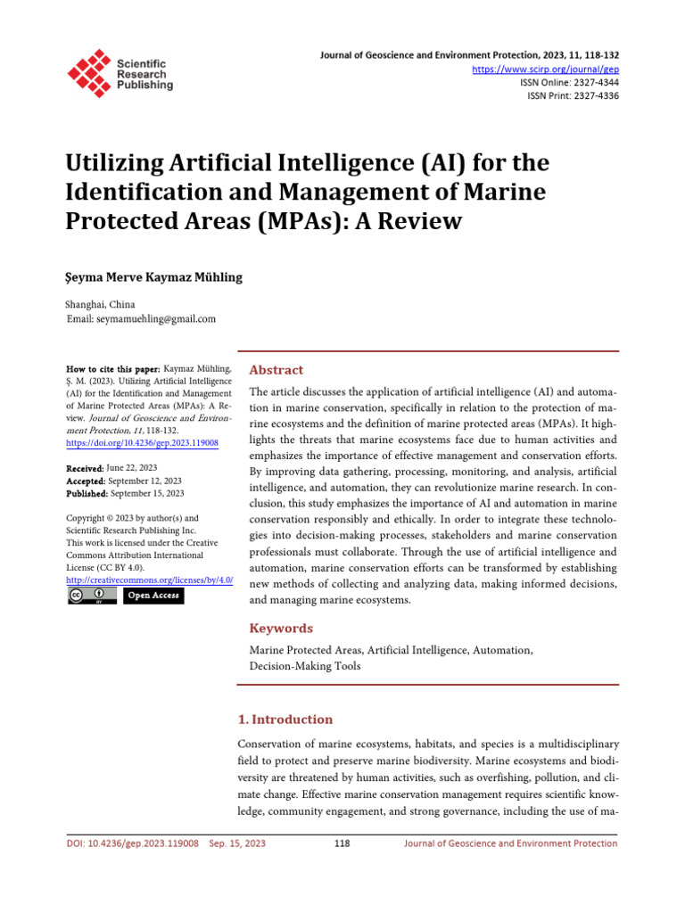 Utilizing Artificial Intelligence (AI) For The Identification and ...