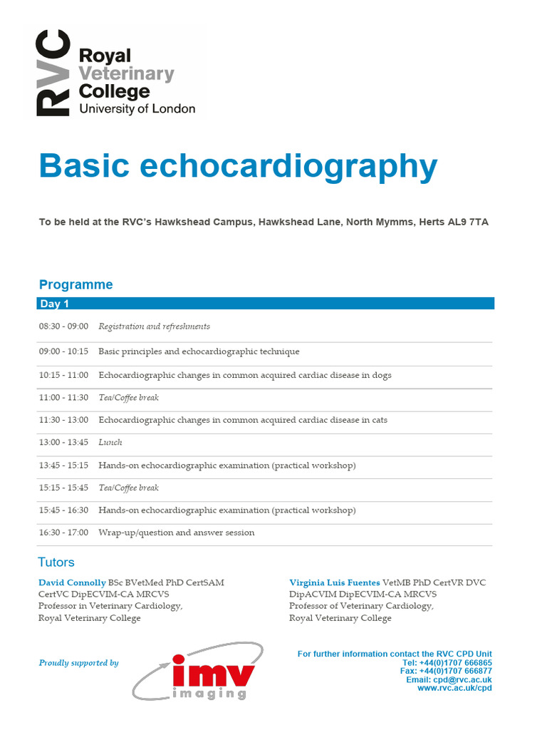 Basic Echocardiography Programme | PDF | Echocardiography | Clinical ...