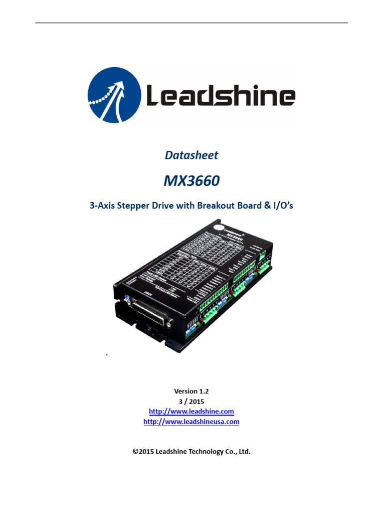 Leadshine MX3660 Stepper Drive Datasheet | PDF | Electronics | Computer ...