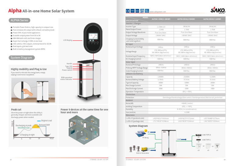 Alpha All-in-One Solar Power System | PDF | Battery Charger | Power ...