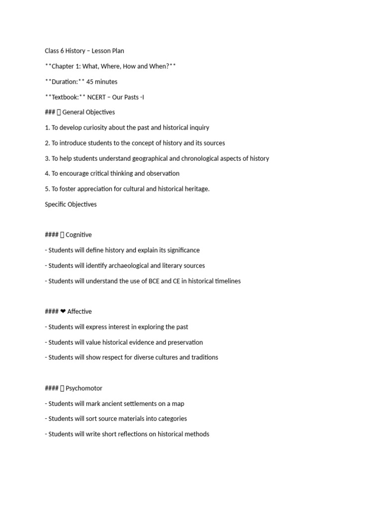 Class 6 History Lesson Plan Overview | PDF | Ashoka | Ahimsa