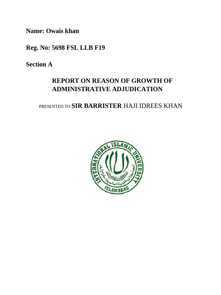 Reasons for Growth of Administrative Adjudication | PDF | Tribunal ...