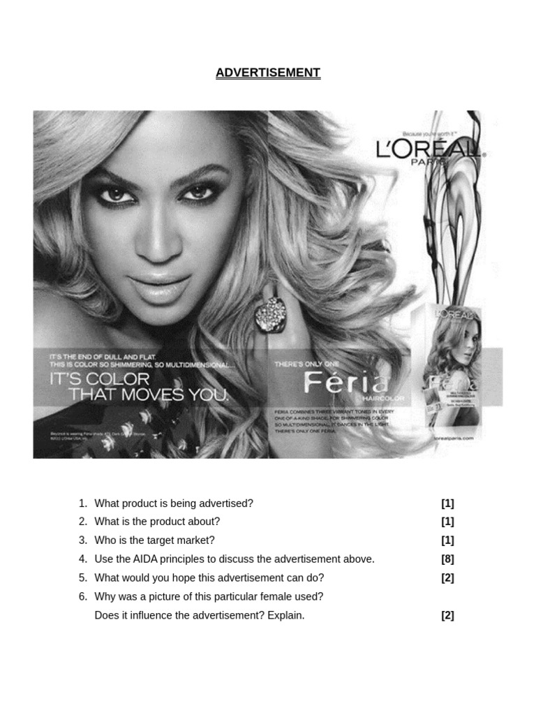 Advertisement Grade 8 Activity | PDF